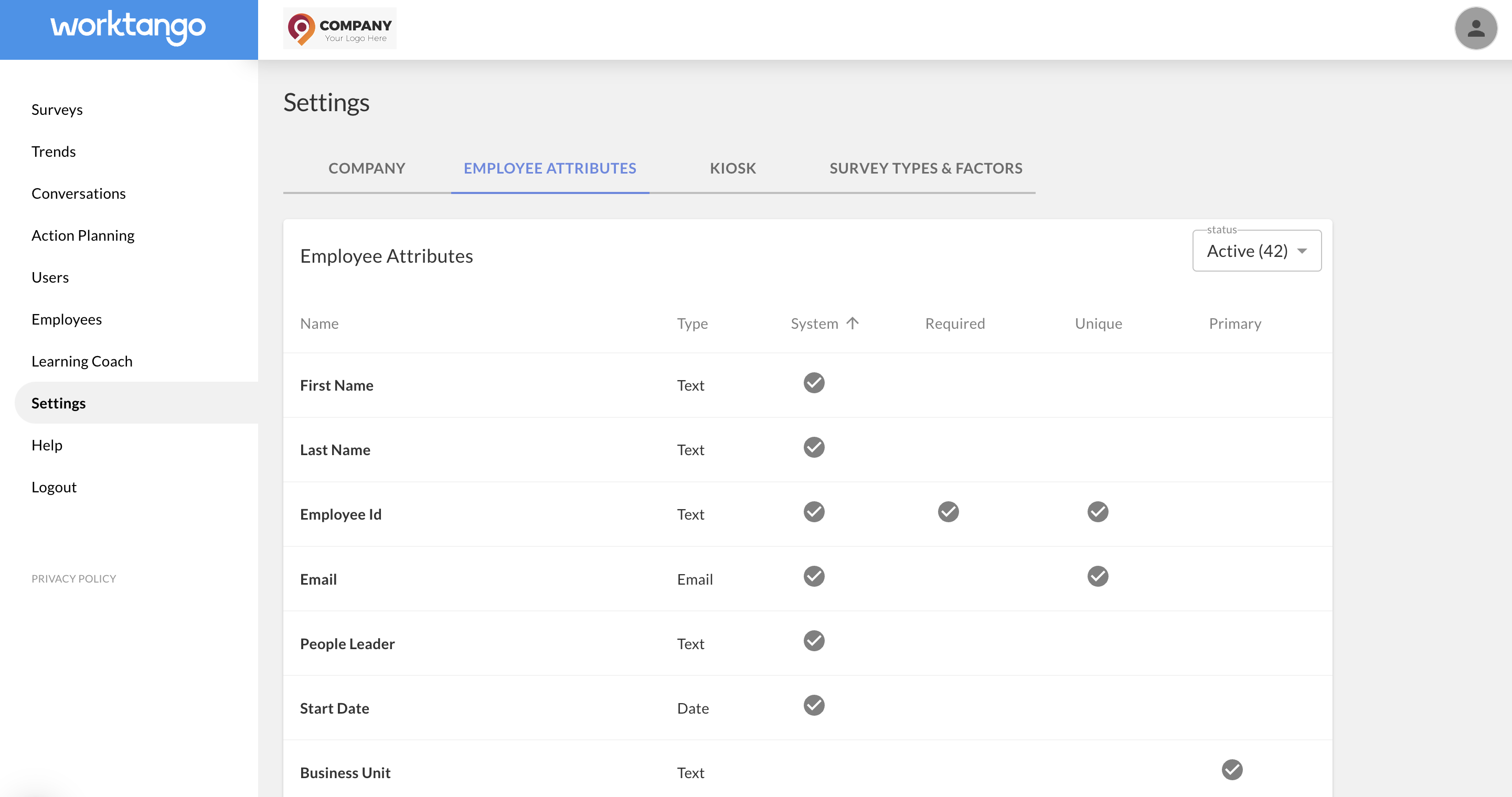Add & Edit Employee Attributes – WorkTango